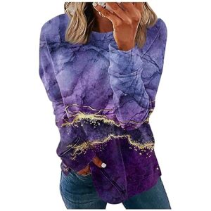 jjhaevdy christmas women fashion sweatshirts long sleeve clothes button up color blocking tops lightweight pullover zip up sweatshirt women tshirts(3-dark purple,3x-large)