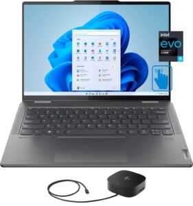 lenovo yoga 7i home & business 2-in-1 laptop (intel i5-1335u 10-core, 16gb lpddr5 5200mhz ram, 512gb m.2 2242 pcie ssd, intel iris xe, 14.0" 60 hz touch win 10 pro) with g2 universal dock