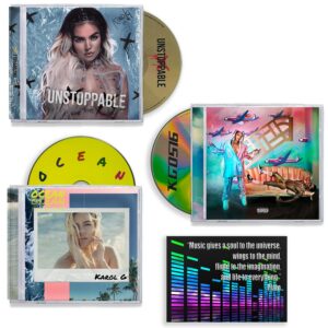 karol g "debut and breakout" cd collection: unstoppable / ocean / kg0516 (with exclusive poster) / + including bonus art card