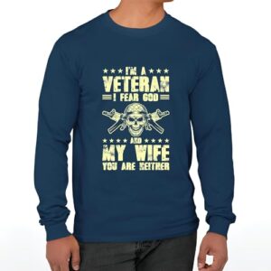 gift for fear god and wife lovers perfect for non veterans black and muticolor unisex long sleeve t shirt