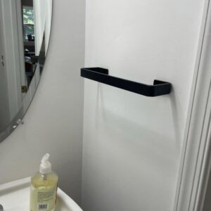 modern handkerchief rack - handkerchief holder, wall mounted or under shelf, available in many sizes and styles (powder coated brass, 8 inches)