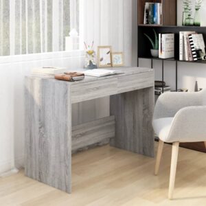 qjbsavva desk gray sonoma 39.8"x19.7"x30.1" engineered wood,dresser bedroom desks secretary desk suitable for apartments, dens, bedrooms, living rooms