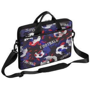 sports football laptop computer bag waterproof shoulder messenger bag 13-15 inch durable laptop tote bag with shoulder strap handle lightweight crossbody briefcase