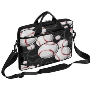 baseball laptop computer bag waterproof shoulder messenger bag 13-15 inch durable laptop tote bag with shoulder strap handle lightweight crossbody briefcase