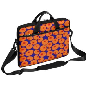 pumpkin thanksgiving laptop computer bag waterproof shoulder messenger bag 13-15 inch durable laptop tote bag with shoulder strap handle lightweight crossbody briefcase