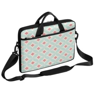 round flower laptop computer bag waterproof shoulder messenger bag 13-15 inch durable laptop tote bag with shoulder strap handle lightweight crossbody briefcase