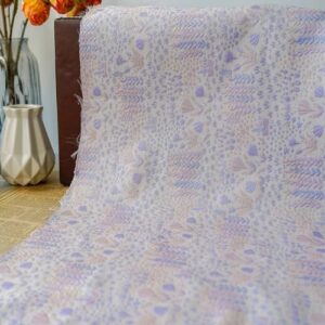 xmtxzym 2 meter yarn dyed jacquard fabric women's spring autumn dress diy making fabric