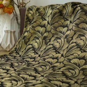 xmtxzym 2 meter retro pattern jacquard brocade fabric party dress home curtain decorative sewing fabric