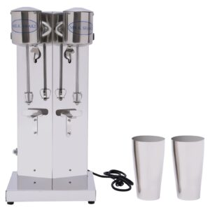 commercial electric milkshake maker, electric milk shakers blenders stainless steel milk shaking machine drink mixer drinks maker machine smoothie blenders 16000rmp (double head) (type 2)