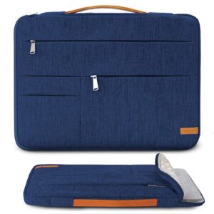 kingslong 14 inch laptop sleeve bag, slim shockproof handbag, computer carrying case cover compatible with macbook air/pro,acer asus dell hp blue