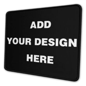 custom mouse pad - personalized add your image text non-slip rubber mice mat - stitched edges mousepad - suitable for home, office, workspace (7 x 8.6 inch)