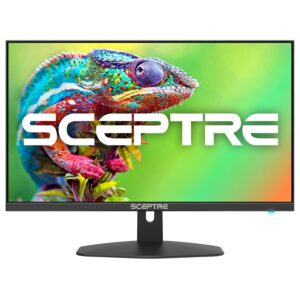 sceptre new 24-inch gaming monitor 100hz 1ms displayport hdmi x2 100% srgb amd freesync build-in speakers, eye care frameless machine black 2024 (e248w-fw100t)