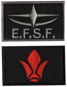 tactical emblem applique 2pcs anime/military embroidered rectangular science fiction embroidered patch badges applique for jeans jackets hats vests