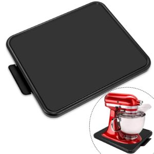 kitchen appliance sliding tray,coffee maker rolling tray sliding tray for kitchenaid mixer under cabinet appliance organizer toaster blender air fryer storage moving slider (steel, 11.7" wx 13.8"d)