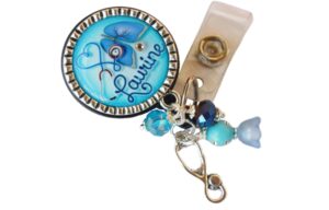 personalized respiratory therapy badge reel gift custom your choice of color rrt rt lung id document holder name tag bling cute badge