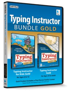 typing instructor bundle gold - mac - includes two software programs for kids & adults to learn to touch type - cd/pc