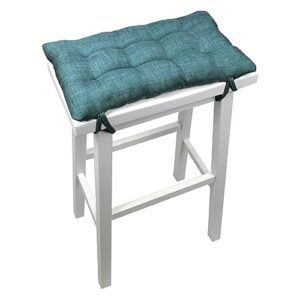 hayden turquoise saddle seat bar stool cushion - latex foam fill, reversible, machine washable - for gaucho - satori - saddle stools - (aqua heathered)