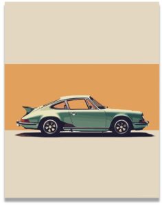 inspirational wall art co. - power | 2023 porsche 911 - car posters for boys room - car wall decor - car room decor - car posters for men | 11x14 inches unframed