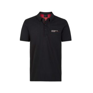 porsche motorsport men's polo shirt in black (l)