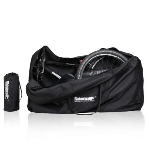 huntvp bike travel bag bicycle transport carrying case with a carry bag for 26-29inch folding bike foldaway bicycle