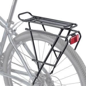 cxwxc rear bike rack - bike cargo rack for disc brake/non-disc brake mount - bicycle pannier rack, touring carrier rack fit 26”-29” and 700c