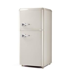 tymyp fls-80g-cream-zql01 compact refrigerator, cream