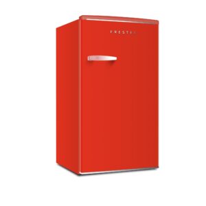 frestec 3.1 cu' retro mini refrigerator, compact refrigerator, small refrigerator with freezer, red (fr 310 rred)