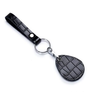 temvue access card holder rfid key fob bag key chains nfc smart key tag card rfid pod id card protector common access card cover (black)