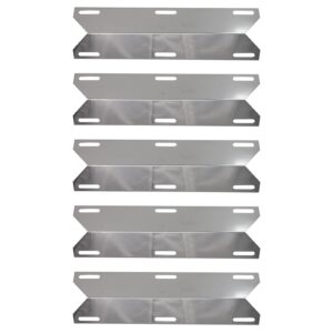 5-pack bbq grill heat shield plate tent replacement parts for permasteel pg-50506-srla - compatible barbeque stainless steel flame tamer, flavorizer bar, vaporizer bar, burner cover 15"