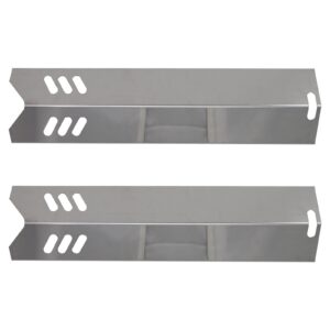 2-pack bbq grill heat shield plate tent replacement parts for backyard classic gbc1449-c - compatible barbeque stainless steel flame tamer, flavorizer bar, vaporizer bar, burner cover 15"