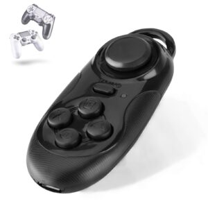 wireless gamepad, wireless remote controller selfie camera shutter wireless mouse gamepad 3d vr glasses remote control compatible with ios android pc tv box (black)