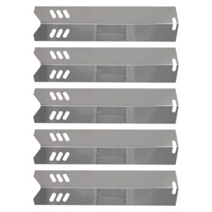 5-pack bbq grill heat shield plate tent replacement parts for dyna-glo dgf510sbp - compatible barbeque stainless steel flame tamer, guard, deflector, flavorizer bar, vaporizer bar, burner cover 15"