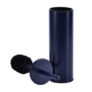 deep & sturdy toilet bowl brush with holder - durable scrubbing - toilet cleaners - household essentials - bathroom cleaner - cleaning supplies - household supplies, matte navy