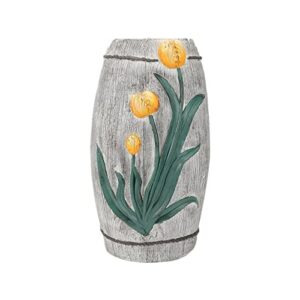 zazoot garden urn planters for outdoor plants round classic resin flower pots large decorative patio deck front porch pot ornament (size : 54cm)