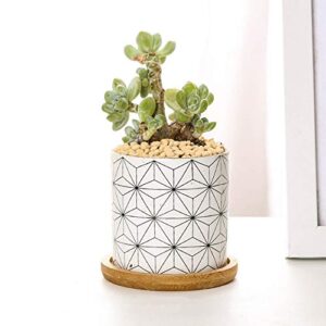 furlou pottery planter,small plant pots,geometric pattern ceramic succulent small ceramic pot ceramic flower green plant container planter classic round shape planter beautiful scenery flower