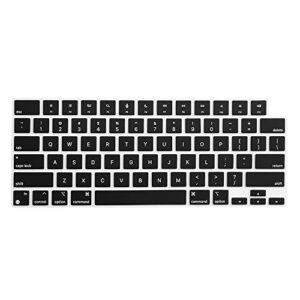 proelife keyboard cover skin for 2023 macbook air 15 inch m2 a2941 / macbook pro 14 16 inch m3 m2 pro/max a2918 a2992 a2991 a2779 a2780 us enter (ansi) silicon keyboard protector accessory (black)