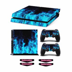 decal skin for ps4, whole body vinyl sticker cover for playstation 4 console and controller (include 4pcs light bar stickers) (ps4, dense fog fire)