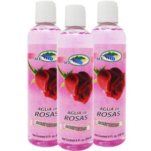 agua de rosas 8 oz. rose water facial toner 3-pack