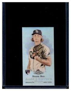 shane baz rc 2022 topps allen ginter chrome rookie design variation mini refractor #rdv-5 nm+-mt+ mlb baseball rays