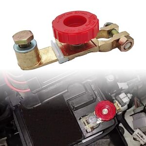 quick disconnect battery cut off switch top post battery disconnect switch pure coppelpower off switch car battery connector (red)