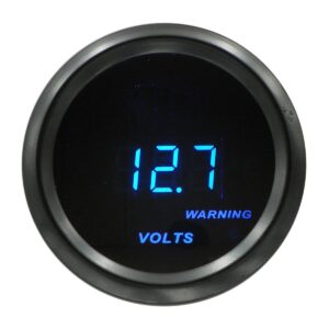 auceli car digital voltage gauge, universal meter kit, 2" 52mm & blue led light display