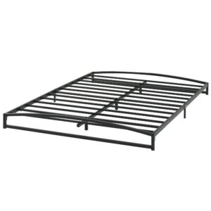 gaomon 6 inch metal platform queen size bed frame low profile with sturdy steel slats support, mattress foundation, no box spring needed, easy assembly, black (queen, 6 inch)