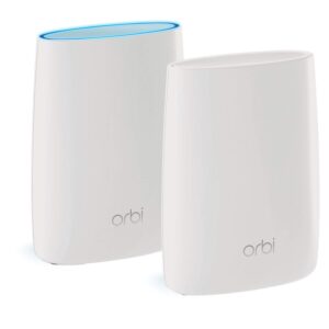 netgear orbi whole home mesh wifi system with tri-band - wireless router replacement, eliminate wifi dead zones, up to 5000 sqft, 2pk (rbk50)