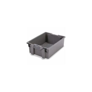 orbis stack-n-nest pallet container gs6040-18 - 23-5/8 x 15-3/4 x 7-1/8 gray