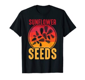 sunflower seeds graphic flower gardening t-shirt