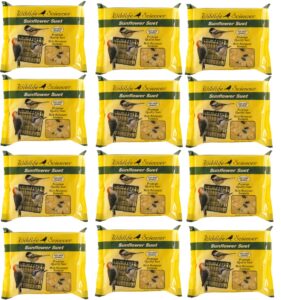 wildlife sciences suet cake variety 12 pack of suet cakes | 10.5 oz suet cakes for wild birds (12 pack sunflower)