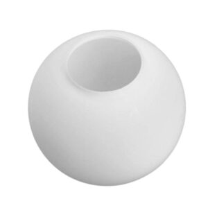 bokt frosted white glass globe lamp shade replacement milk glass ball lampshade cover opal sphere shade for pendant light, 5.9” diameter, 2.64" opening diameter (white)