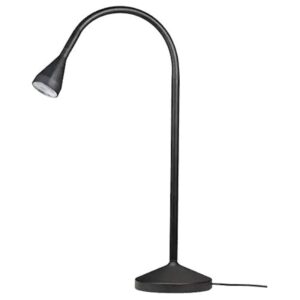 ikea nÄvlinge led work lamp,black(luminous flux: 220 lm length: 66 cm (26") height: 52 cm (20") base diameter: 12 cm (5"), cord length: 2.0 m (6 ' 7"))