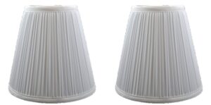 urbanest off white mushroom pleated hardback lamp shades, set of 2, 5x9x8.5 inch (spider)