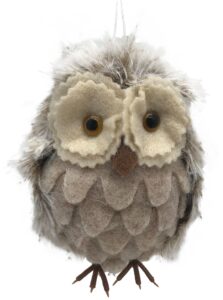 brighten the season 4.25 in. felt owl holiday ornament one size